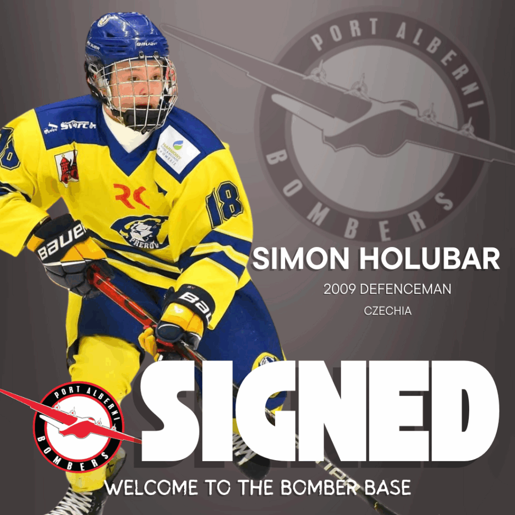 Bombers announce addition of Simon Holubar for 25-26 | Port Alberni Bombers